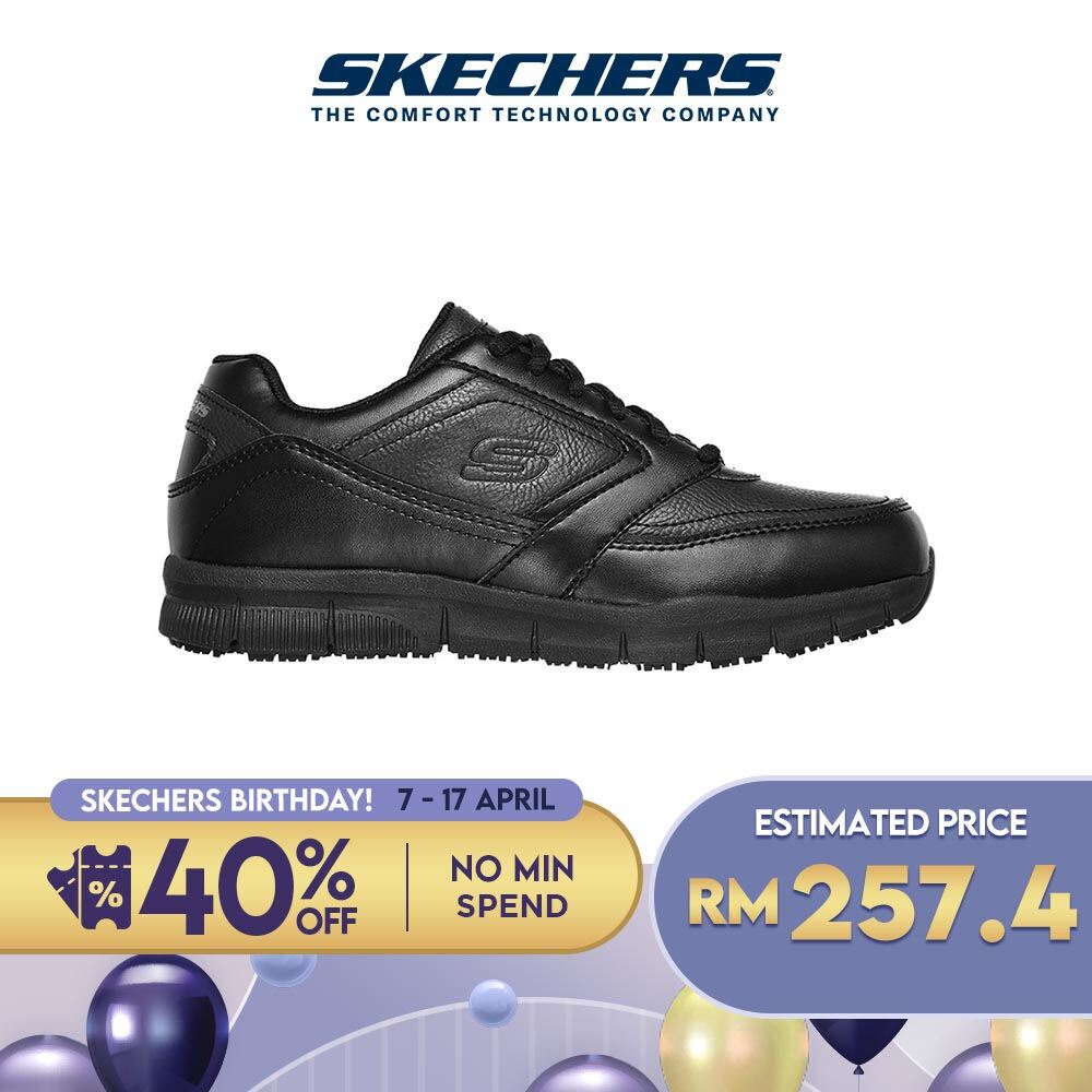 Skechers Women Work Nampa Slip Resistant Wyola Work Shoes - 77235-BLK ...