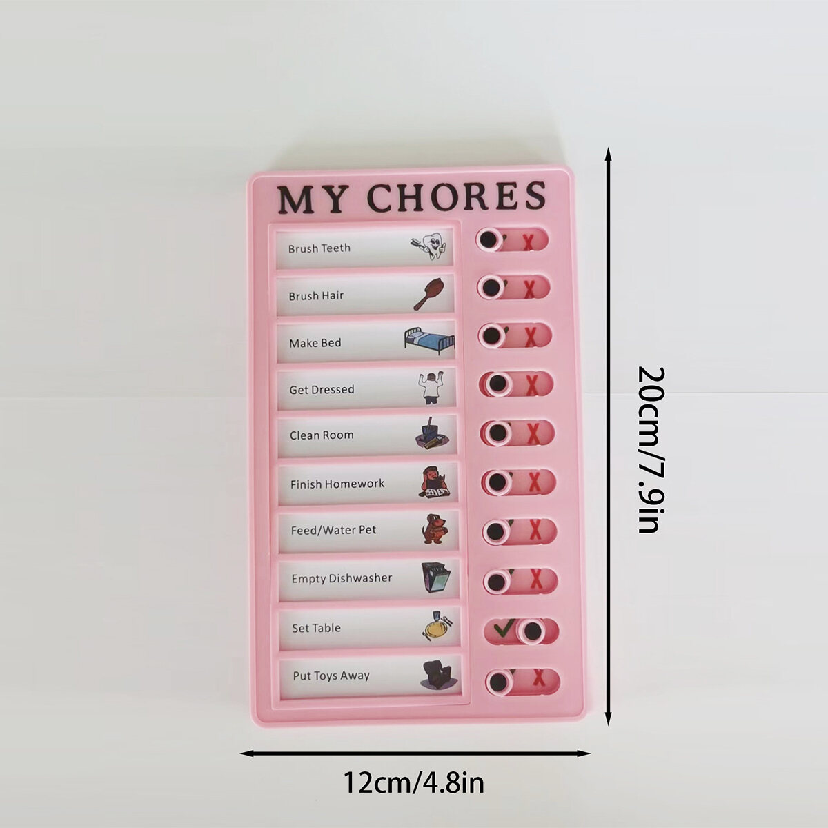 Portable Chore Chart Memo Board, To Do List Checklist Board Detachable Reusable DIY Message Home ...