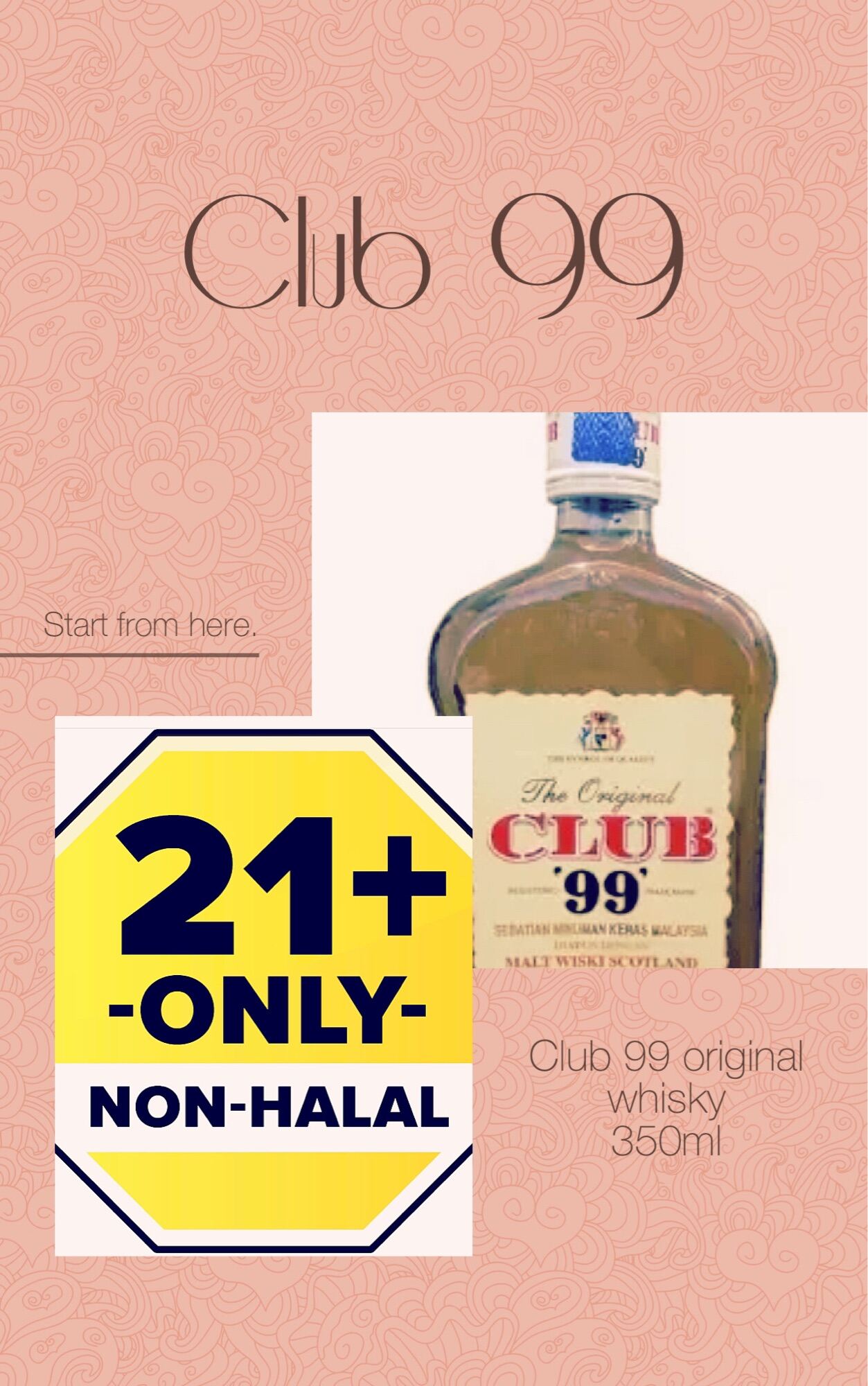 Club 99 original Whisky 350ml | Lazada