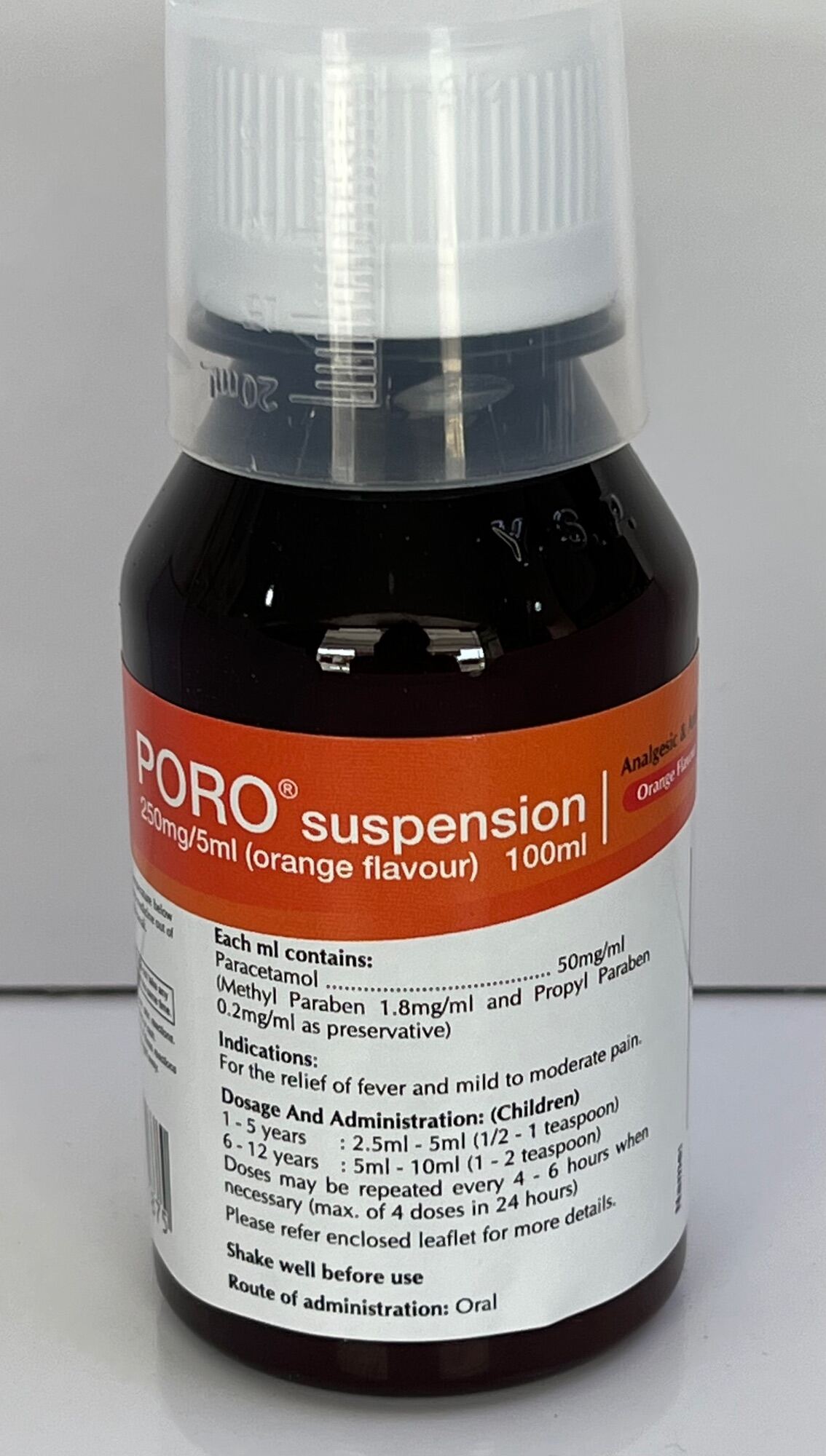 PORO SUSPENSION - PARACETAMOL 250MG/ 5ML (100ML) | Lazada