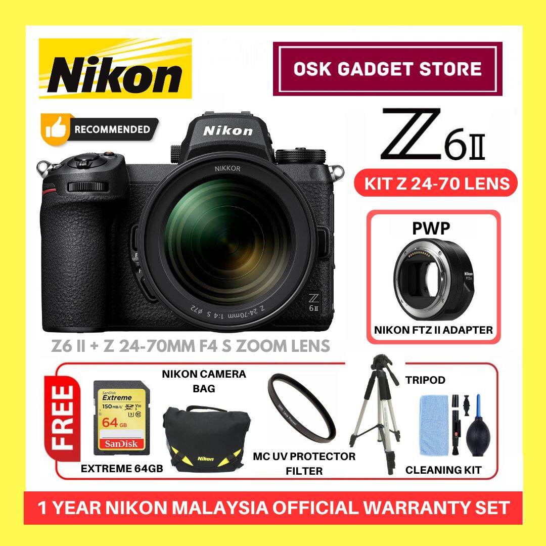 Nikon Z6 Mark 2 Z6II Z6 II Full Frame Mirrorless Camera | Bundle Package | 1 Year Nikon Official ...