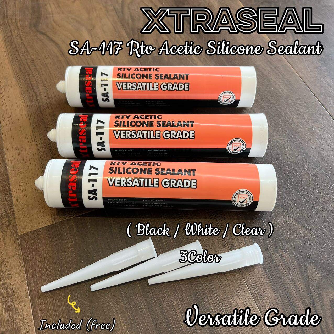 XTRASEAL RTV ACETIC SILICONE SEALANT VERSATILE GRADE / SILICON / white black clear | Lazada