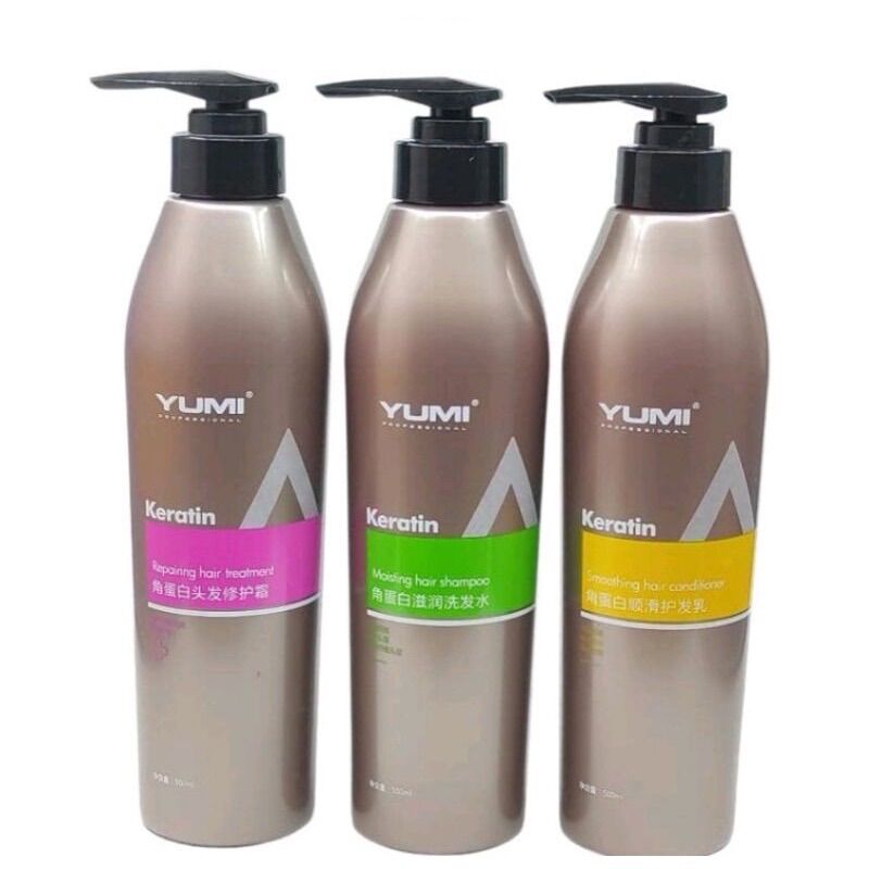 [YUMI KERATIN] SERIES HAIR REPAIR TREATMENT/MOISTING SHAMPOO ...