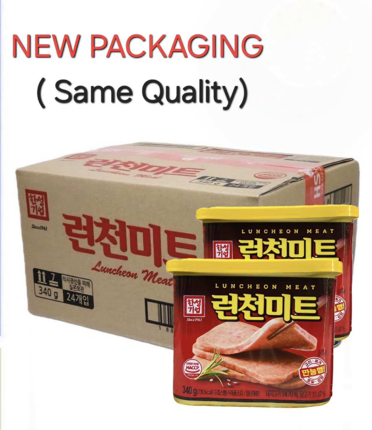 [Wholesale] Korea Lotte Hansung Luncheon Meat 340g x 24pcs | Lazada