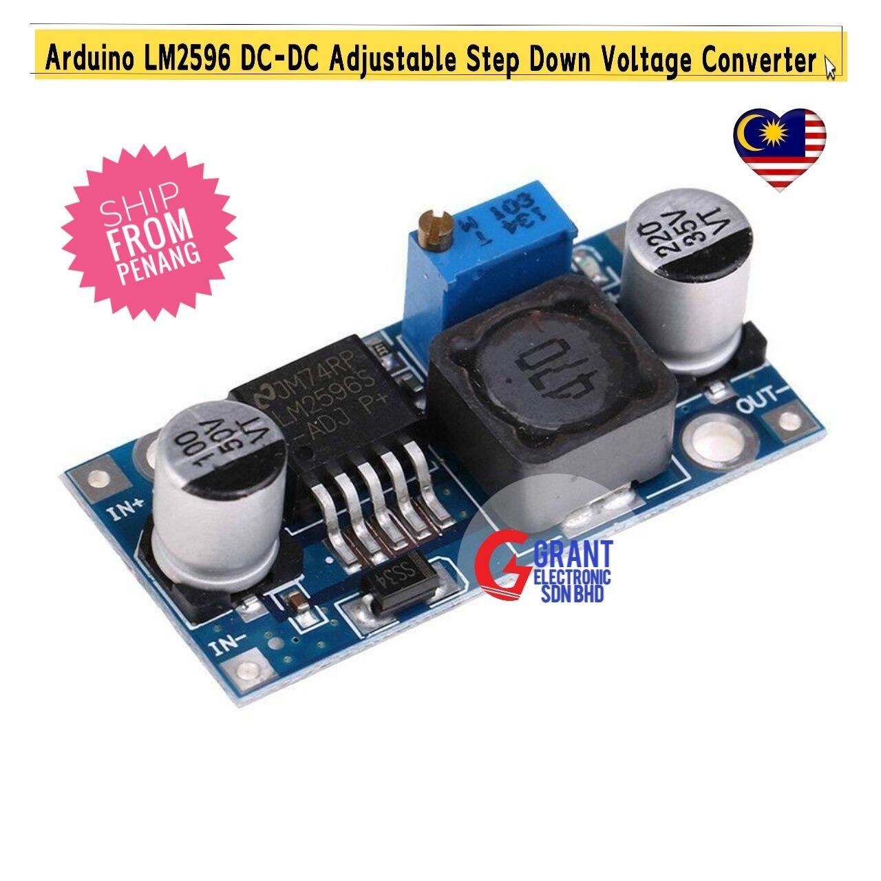 Arduino LM2596 DC-DC Adjustable Step Down Voltage Converter Module | Lazada