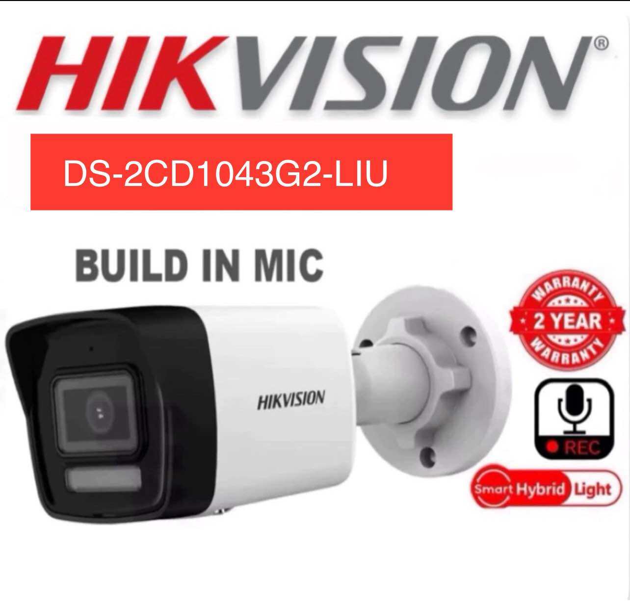 HIKVISION DS-2CD1043G2-LIU 4MP Smart Hybrid Light Fixed Bullet Network Camera | Lazada