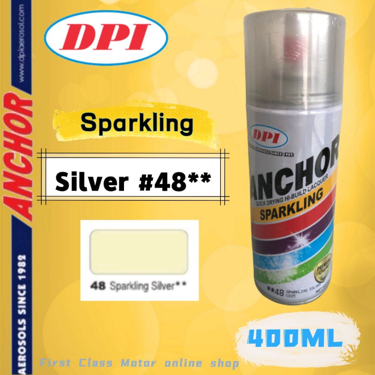 ANCHOR SPARKLING SPRAY PAINT 100% Original PREMIUM Gold 8P Silver 48 ...