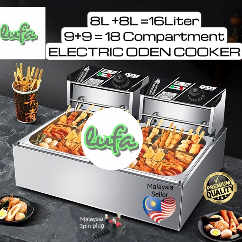 18 Partition Electric Oden Cooker Stainless Steel Automatic Kanto ...