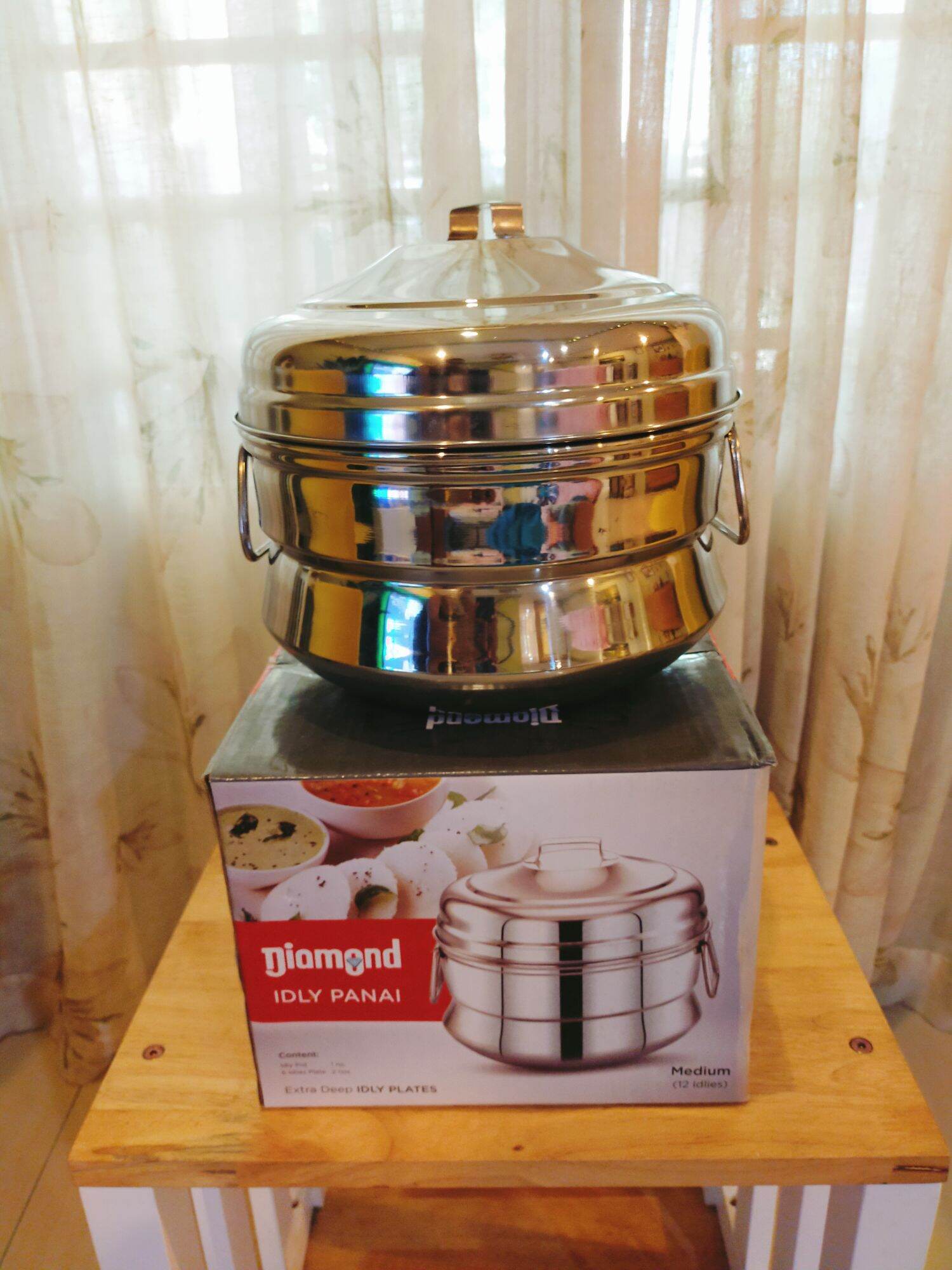 Diamond Stainless Steel Idli Pot Set 12 Cavity (2 Tray) | Lazada