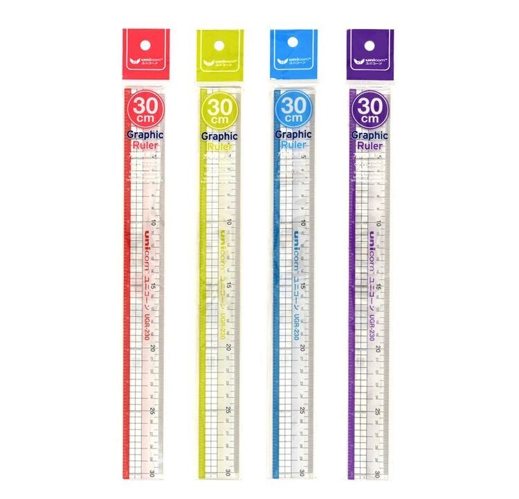 Unicorn Graphic Ruler Assorted Color (30cm) UGR-230 @Cassandra8526😘😘 ...