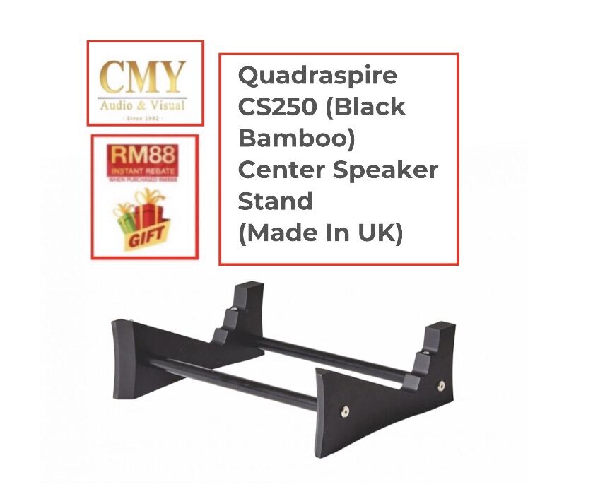 Quadraspire CS250 (Black Bamboo) Center Speaker Stand (Made In UK) | Lazada
