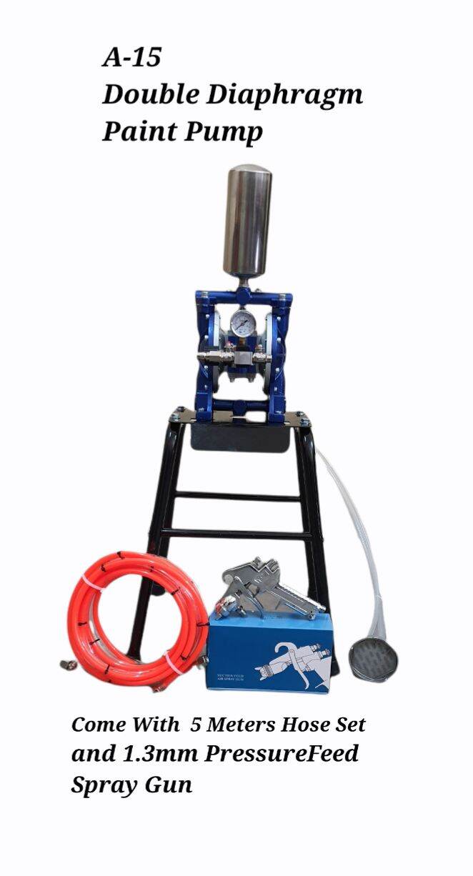 Pneumatic Double Diaphragm Paint Pump Complete With 1.3mm Pressure Feed ...