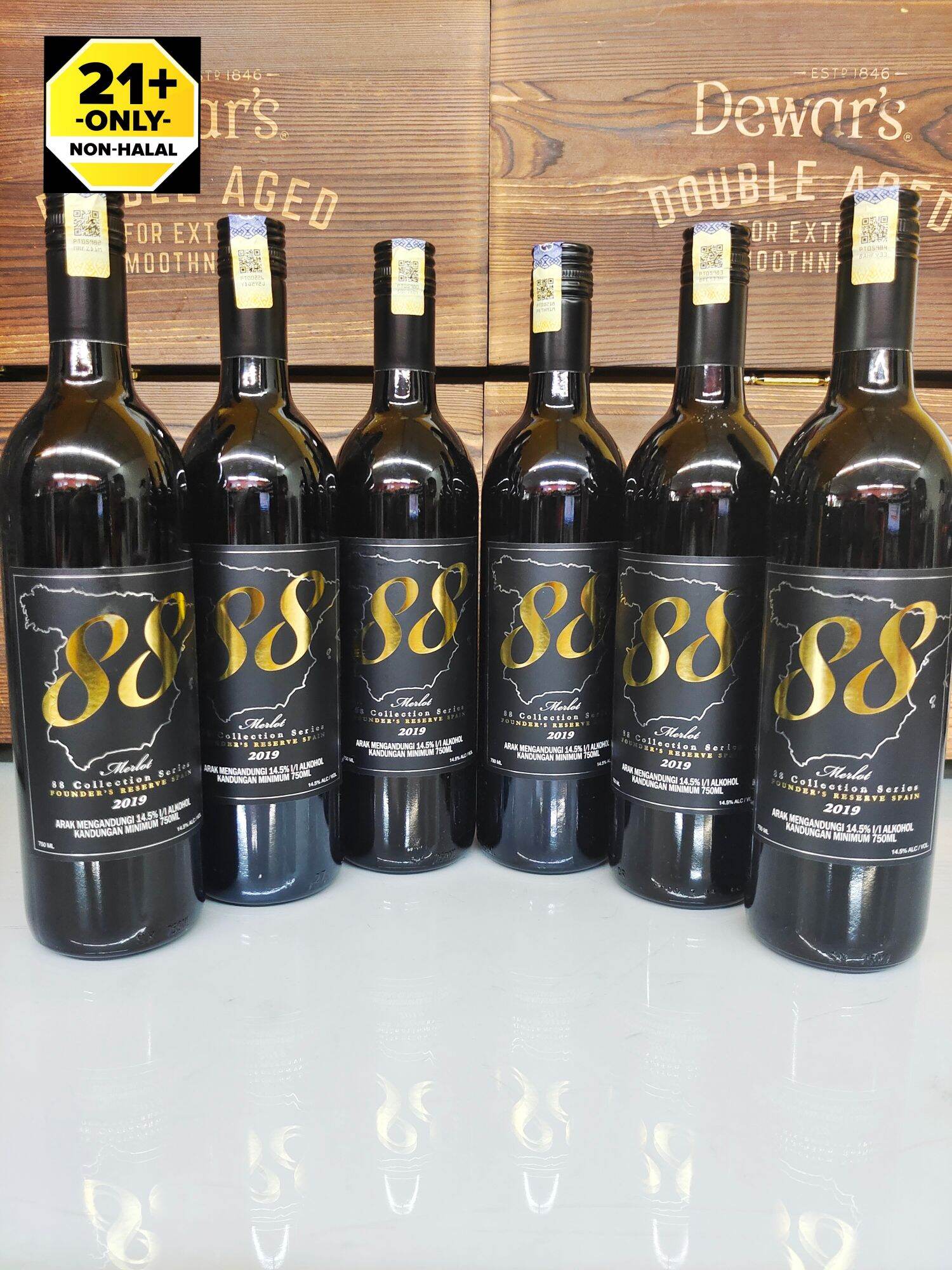88 merlot red wine 750ml (6btls) 💯 Original Ready Stock | Lazada