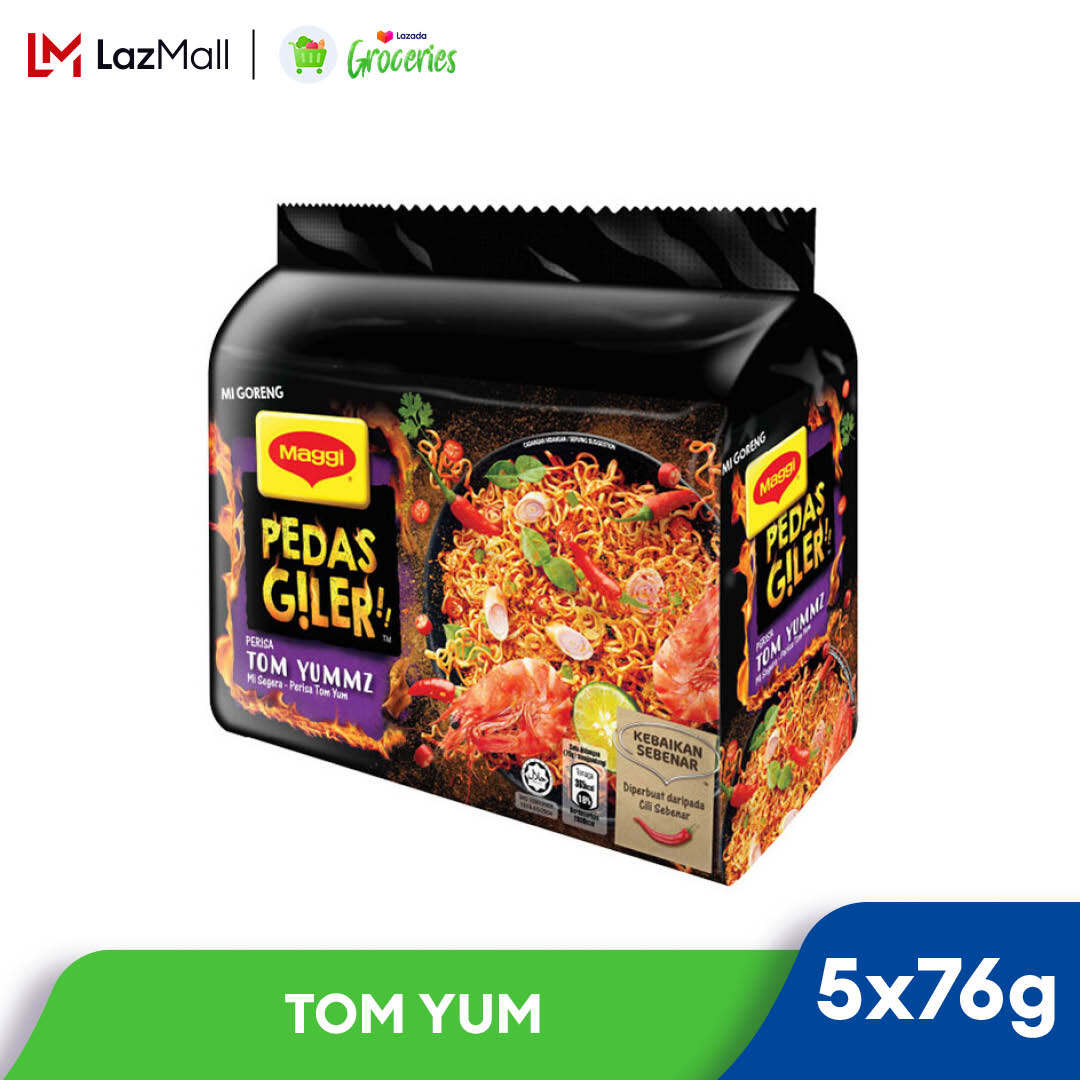 MAGGI Pedas Giler Tom Yummz 5x76g | Lazada