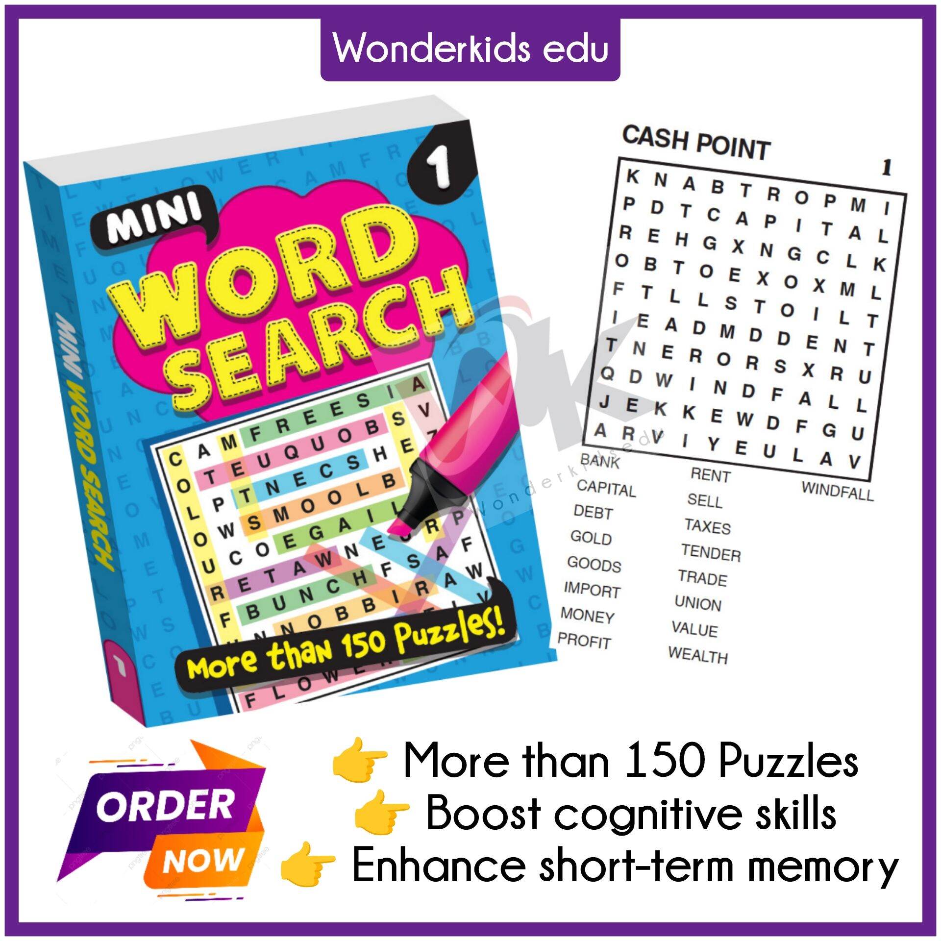 Word Search Book for Kids | Mini Word Search | Crossword | Puzzle ...