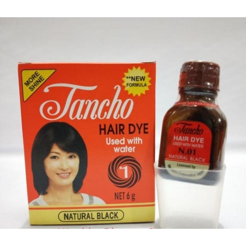 Tancho Hair Dye Natural Black 6g Original from indonesia (exp:05/2024 ...
