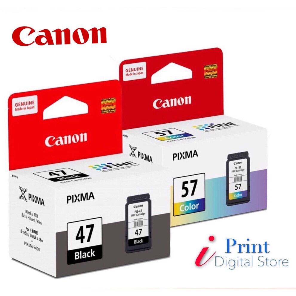 CANON PG-47 BLACK CL-57 COLOR CL-57S COLOR E400/410/460/470/E480 [100% ...