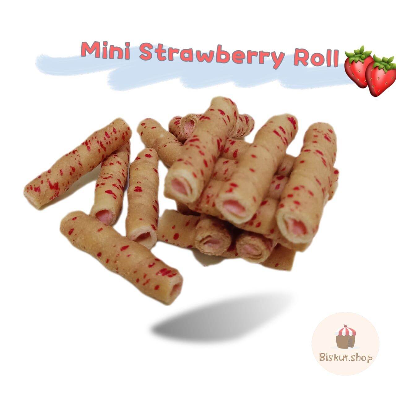 (HALAL) Biskut Timbang Mini Chocolate Roll Strawberry Roll Wafer Roll ...