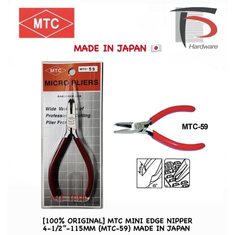 [100% ORIGINAL] MTC MINI EDGE NIPPER 4-1/2”-115MM (MTC-59) MADE IN JAPAN | Lazada
