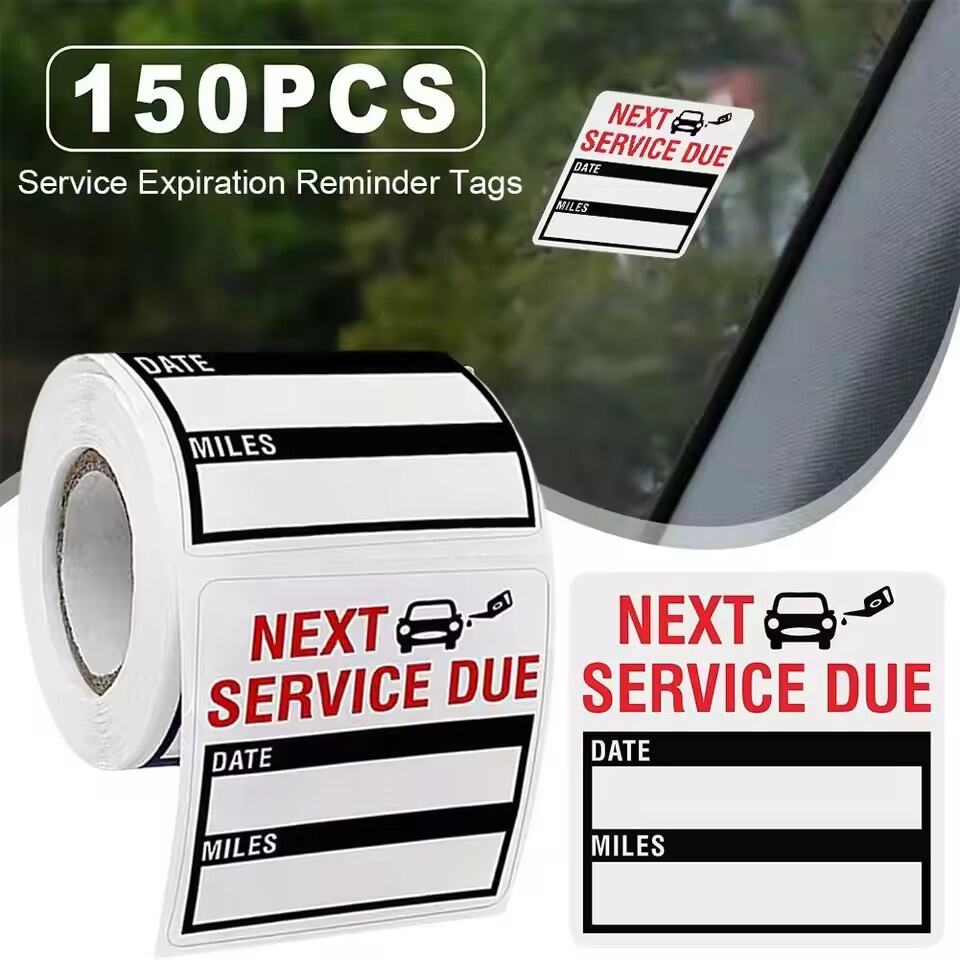 150Pcs Car Windshield Oil Change Service Reminder Sticker Maintenance ...