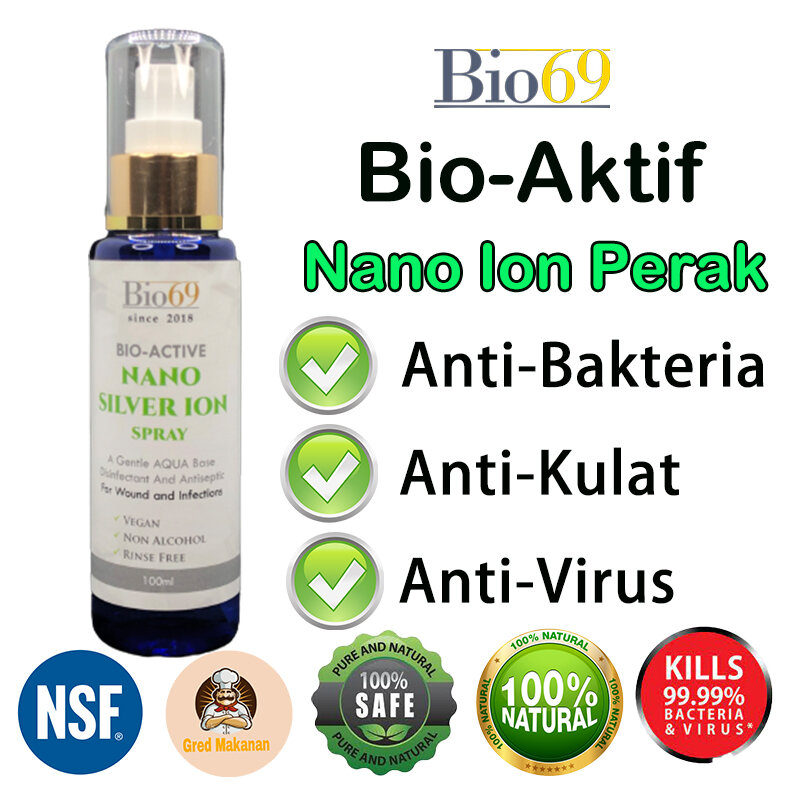 Bio Aktif 99.99% Nano Silver Colloidal Silver Nano Perak rawat ...