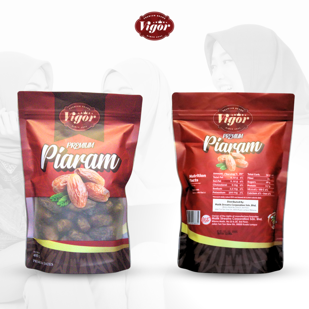 VIGOR Kurma Iran Royal Zahidi Premium Piaram Dates Gred A 400g | Lazada
