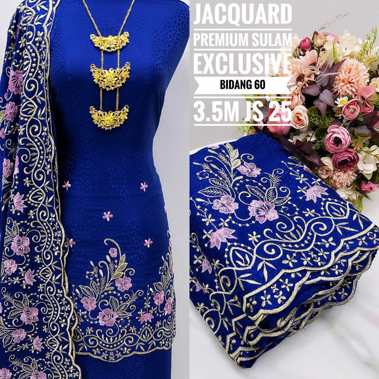 Kain Pasang Sulam Jacquard Premium Exclusive | Lazada