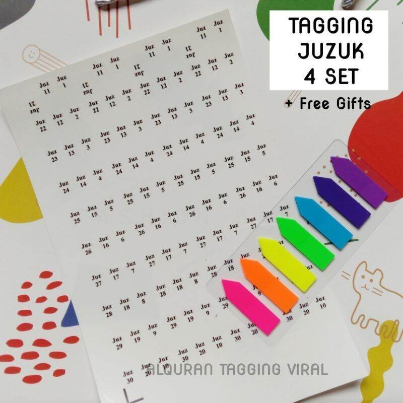 🔥Sticker Tagging JUZUK AL-QURAN (4 Set x 30 Juz)🔥 | Lazada