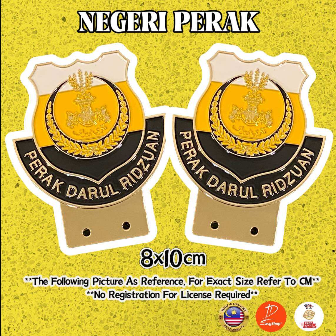 PERAK 3D Metal Badge Flag Logo for Decorations Front and Back | Lazada