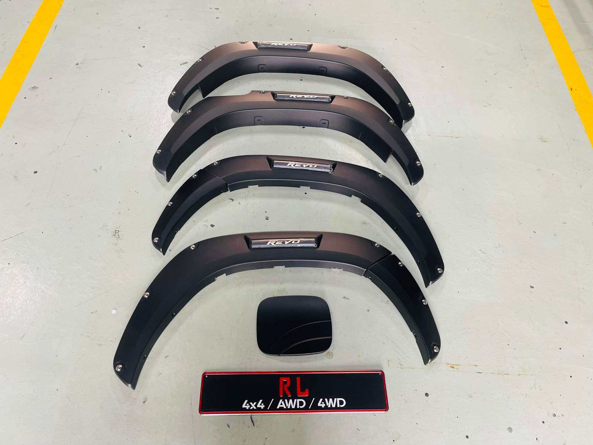 Toyota Hilux Revo rocco V2 V3 front rear Fender Arch Door moulding ...