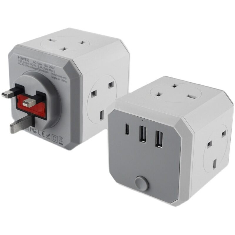 Wireless British Standard Cube Socket Hong Kong Macau Board Drag Board ...