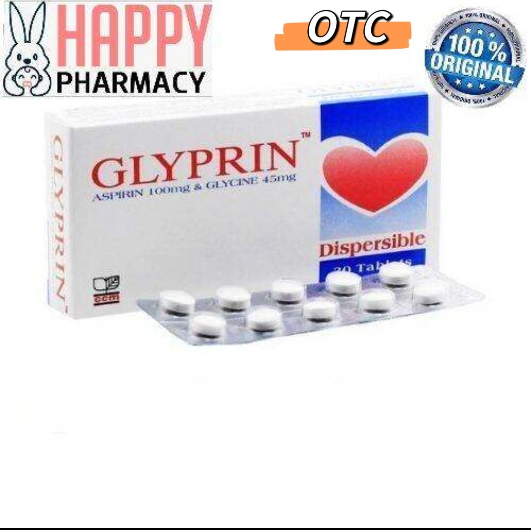 [ORIGINAL] GLYPRIN ASPIRIN 100MG GLYCINE 45MG TABLET 30'S (1BOX) [EXP:7/24] | Lazada
