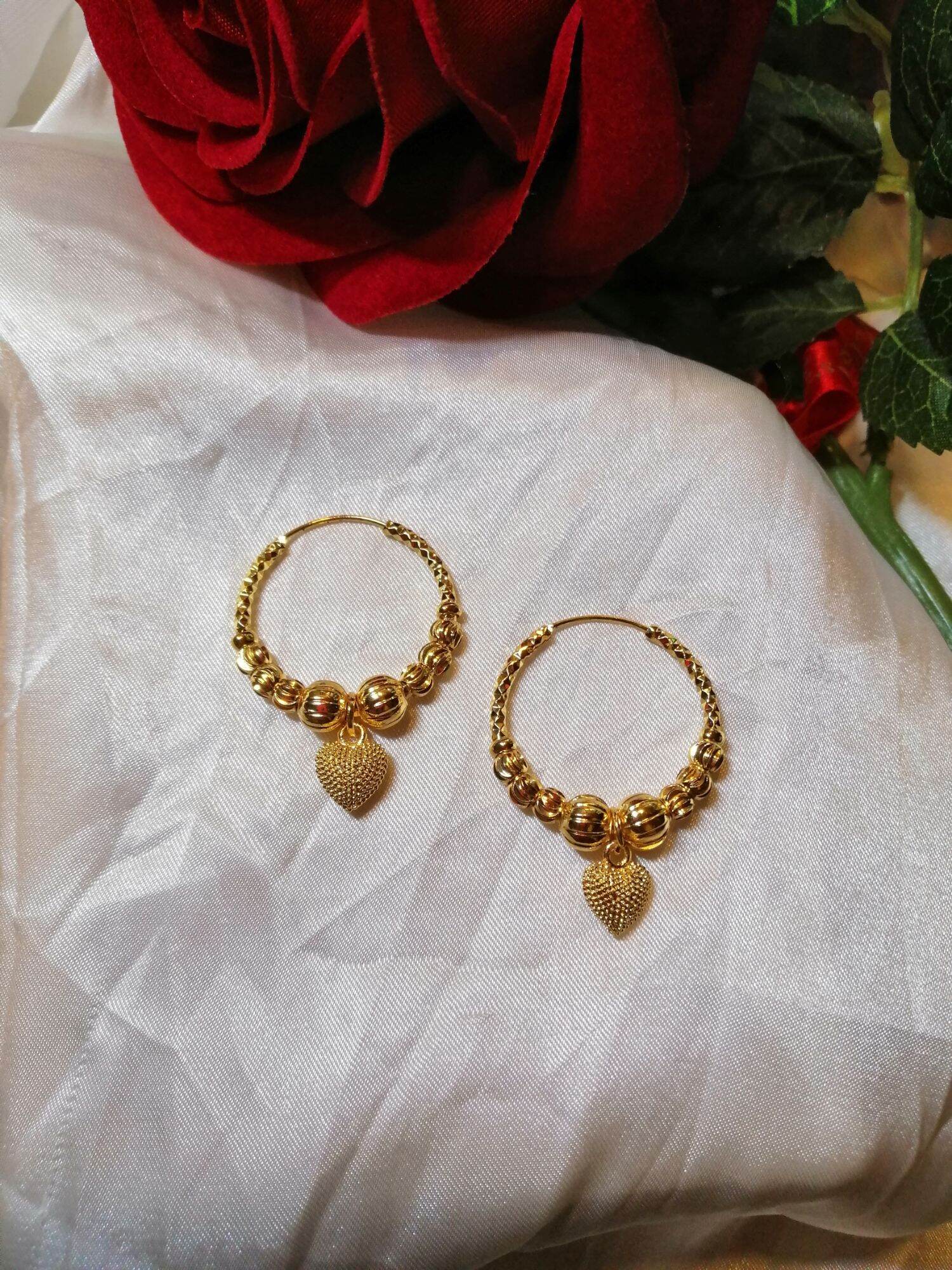 SUBANG EMAS KOREA 24K GOLD PLATED EARRINGS SUBANG SADUR EMAS GRED-A 24K ...