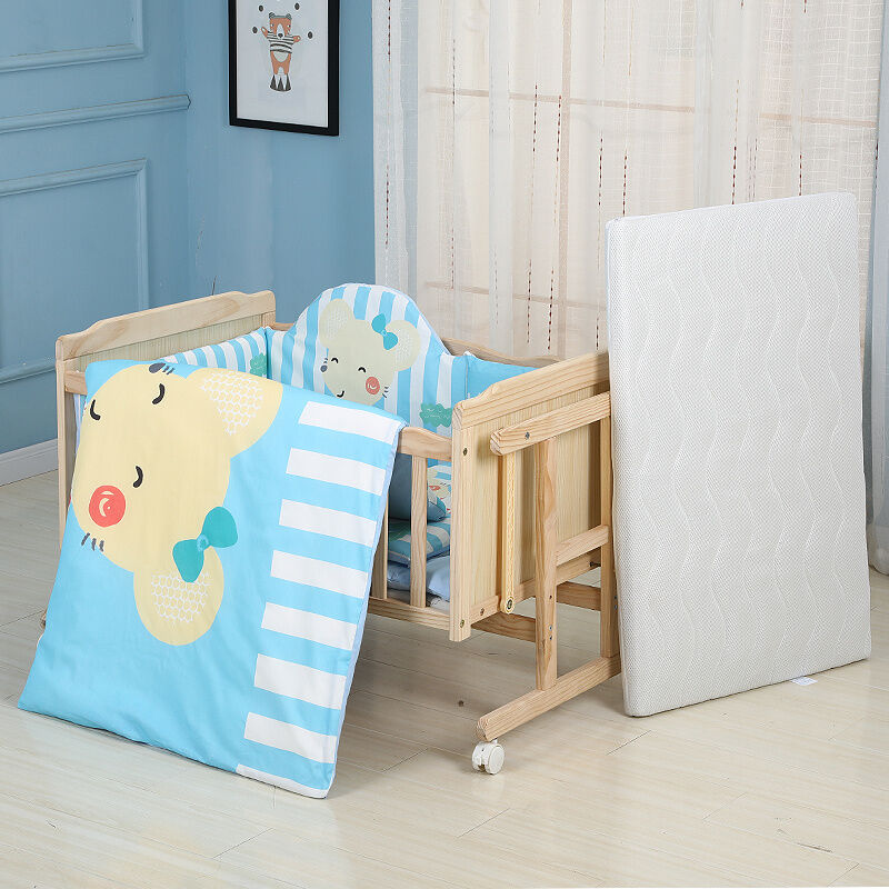 Electric Shaking Baby Crib Newborn Automatic Bassinet Solid Wood Paint ...