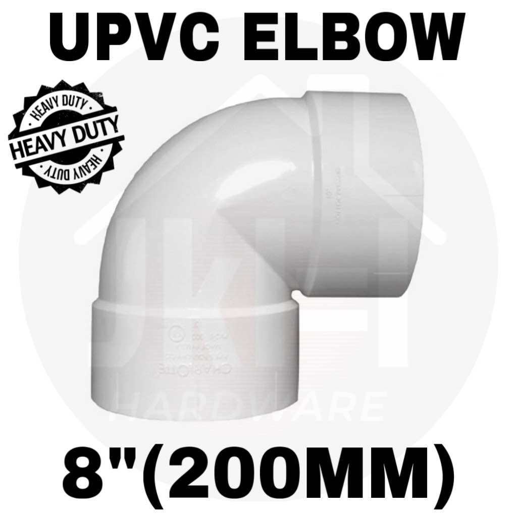 (HEAVY DUTY) 8" 200MM UPVC ELBOW "FOR UPVC PIPE USE" | Lazada