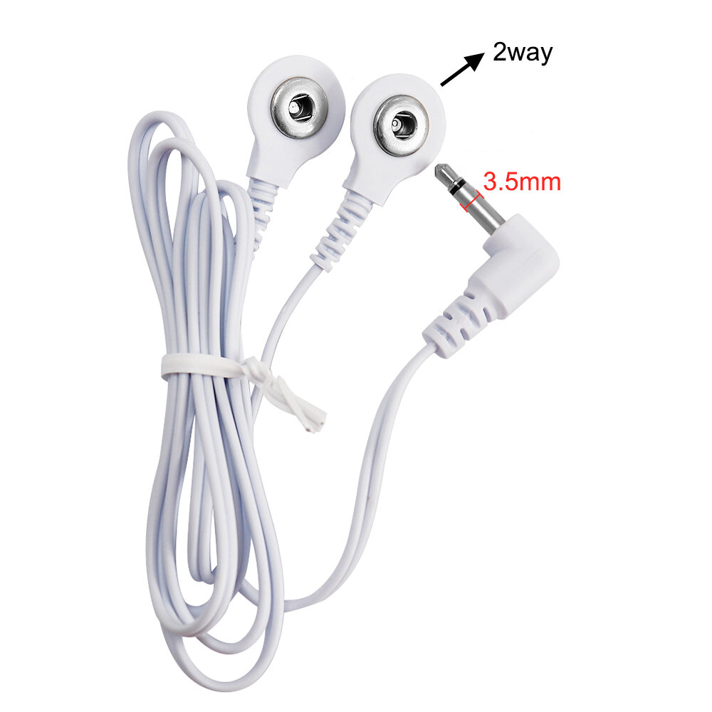 2 Way+4-Way Electrode Wire Button Cable For EMS Muscle Stimulator ...