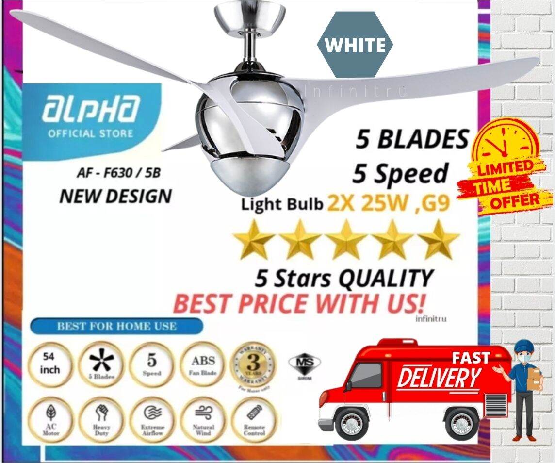 ALPHA F630/5B- Modern Designer Ceiling Fan Best Price (Before Rm699 NOW ...