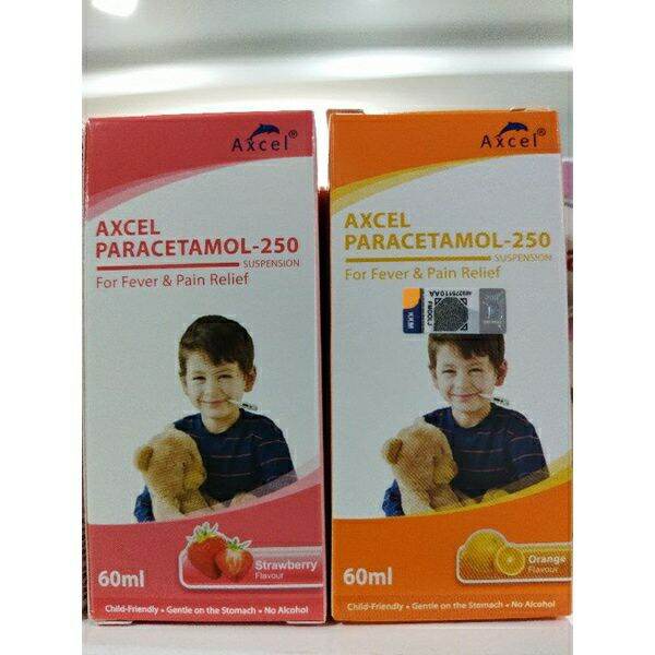 Axcel Paracetamol-250 Suspension 60ml (orange/strawberry) | Lazada