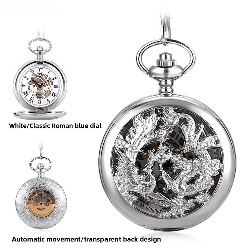 Mechanical Pocket Watch Vintage Style Hollow out Design Heartfelt ...