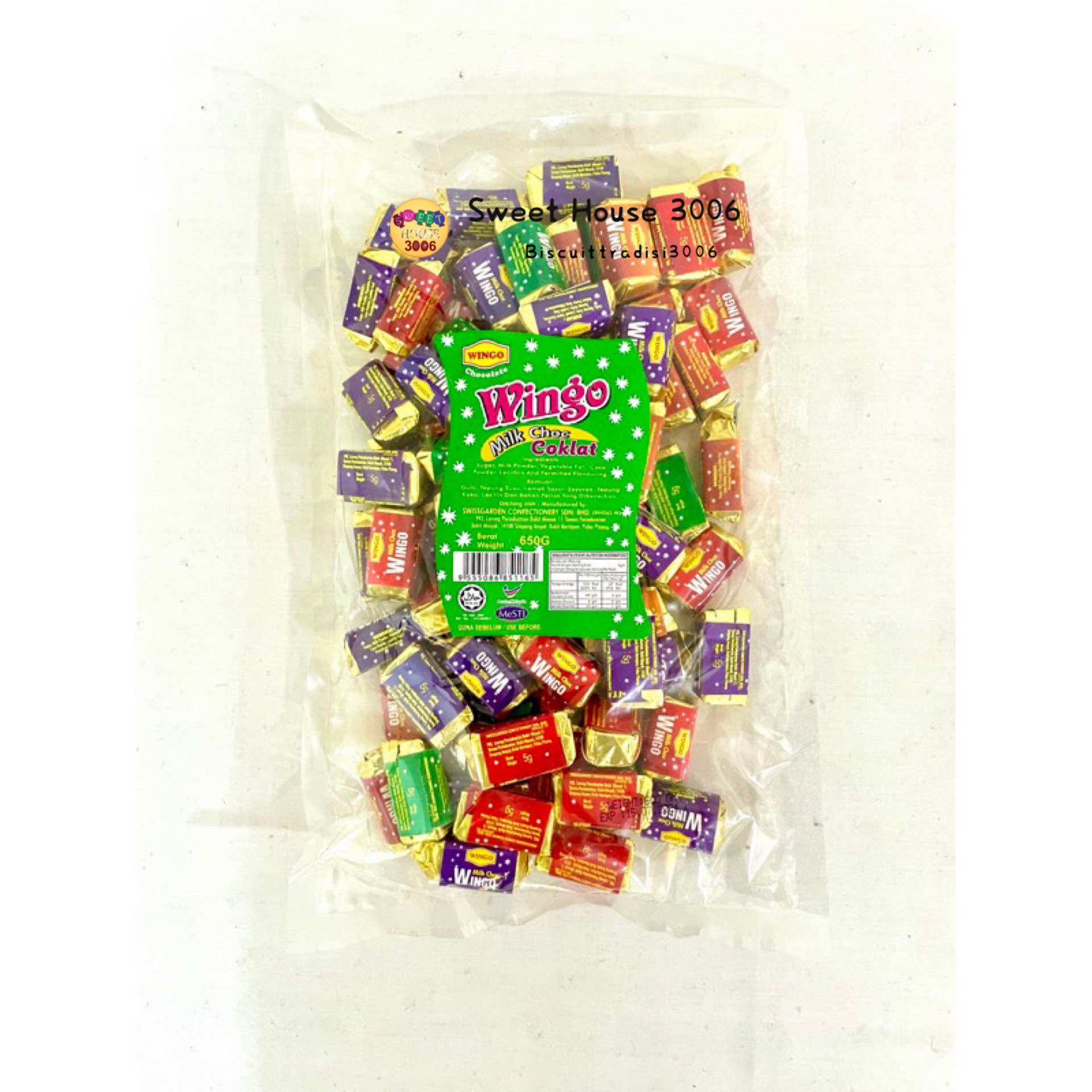 Wingo Chocolate Mini Bar Milk Choco Coklat Peanut Flavour 600g | Lazada