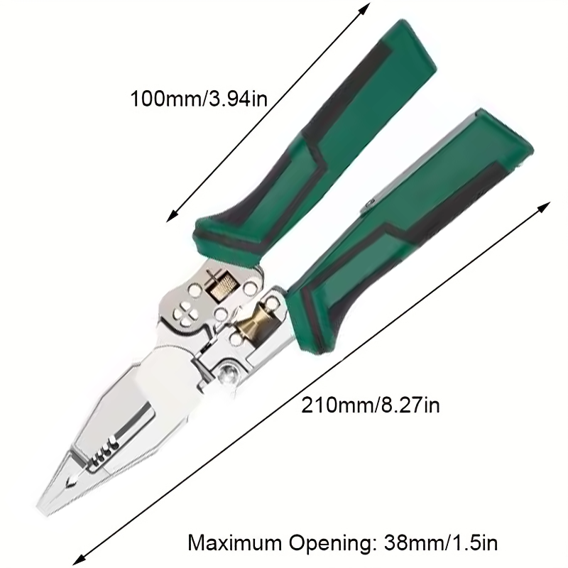 8-in-1 Stripping Pliers with Voltage Tester Versatile Wire Stripping ...