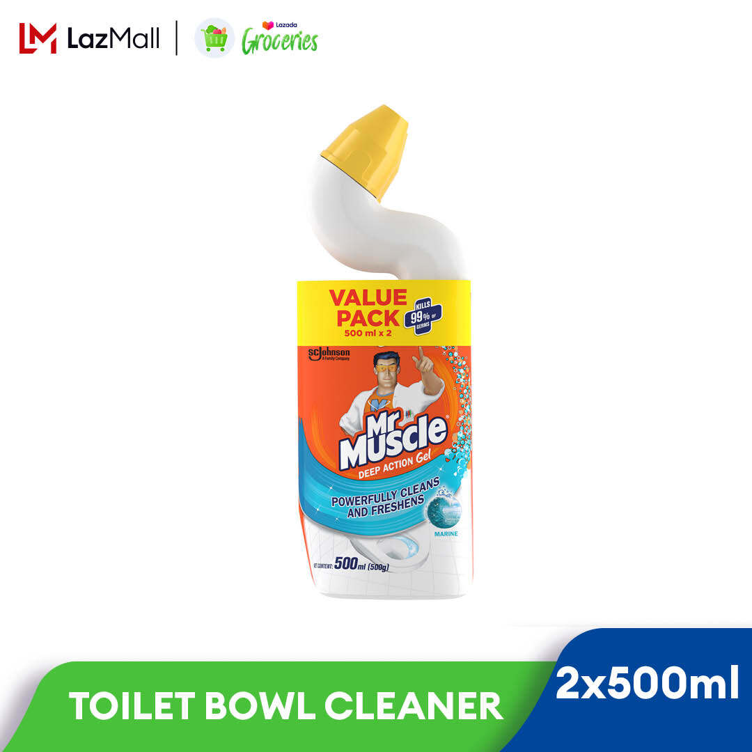 MR MUSCLE TOILETBOWL CLEANER MARINE 500ml TWINPACK | Lazada