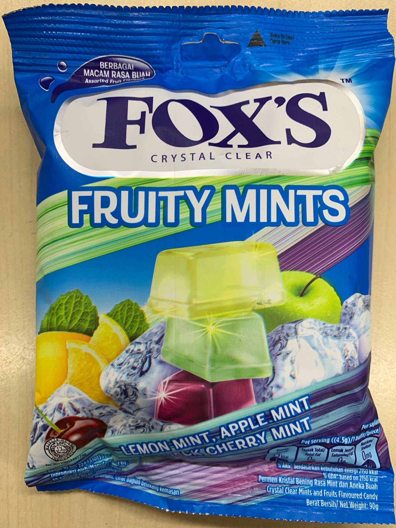 🇲🇾READY STOCK🇮🇩 FOXS CRYSTAL CLEAR CANDY FRUITY MINTS / FRUITS ...