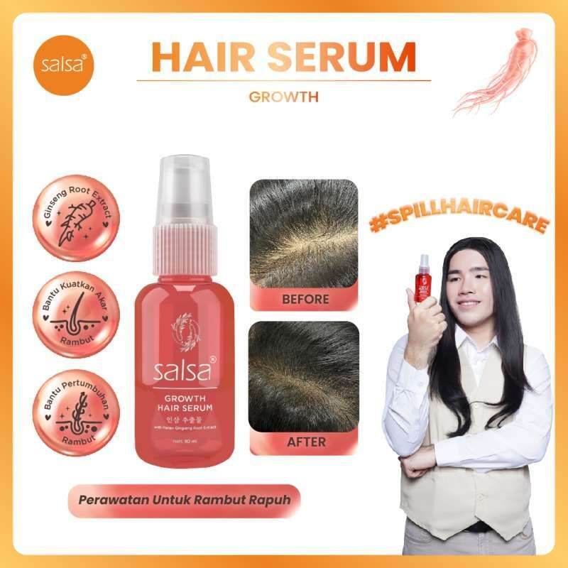 [ SALSA ] HAIR SERUM SPRAY KERATIN ROSE GROWTH VITAMIN RAMBUT BPOM | Lazada