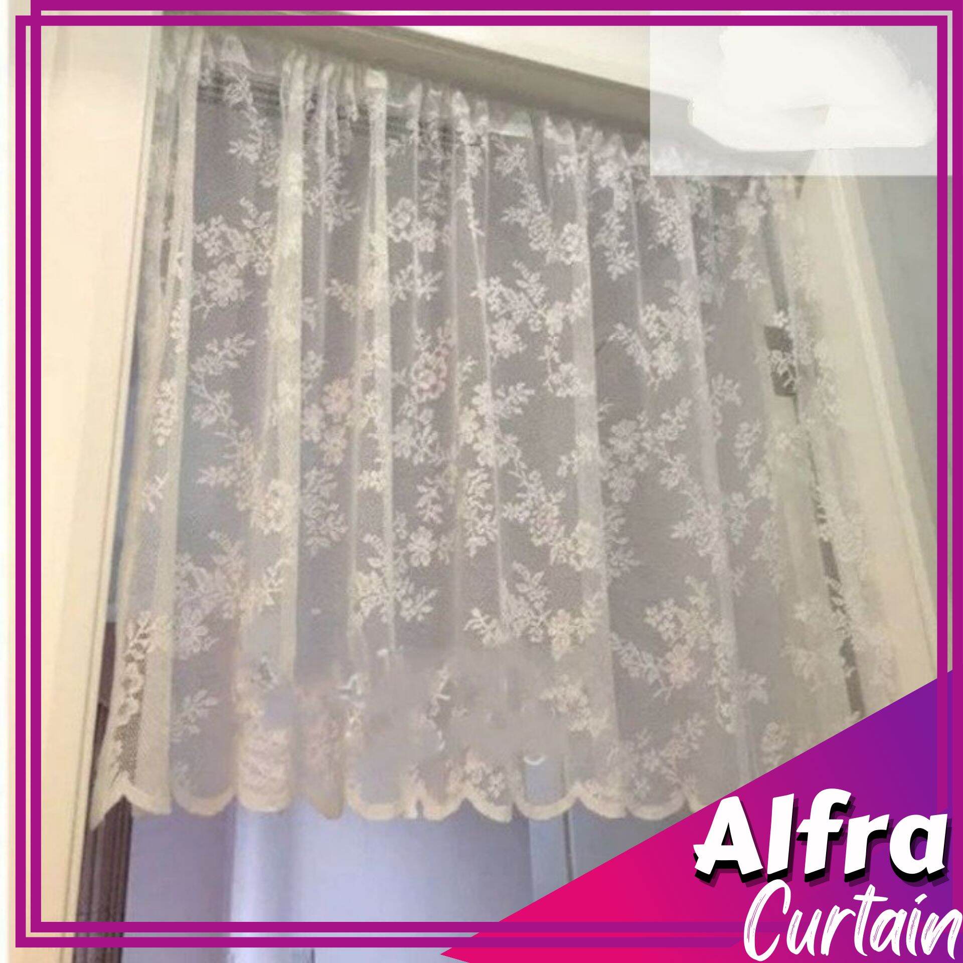 HOT🔥Free Shipping🔥Kening Anak Langsir Dapur Kitchen White Lace Putih ...