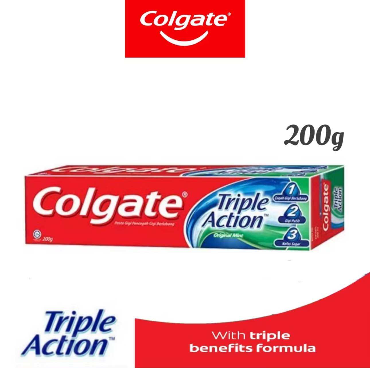 [Expiry Year - 2027] Colgate Triple Action Original Mint Toothpaste ...
