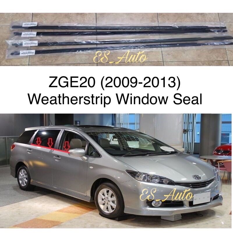 *ORIGINAL ZGE20 WISH 2009-13 WEATHERSTRIP WINDOW SEAL MOULDING TRIM ...