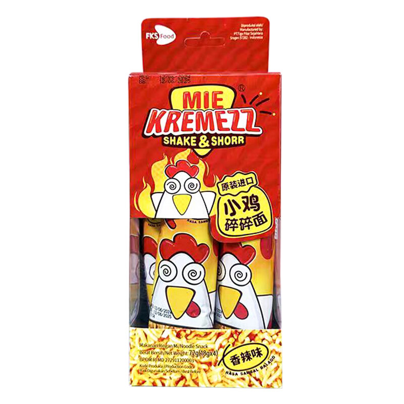 Indonesian MIE KREMEZZ Crispy Noodle Flavor Spicy Fried Rice Snack ...