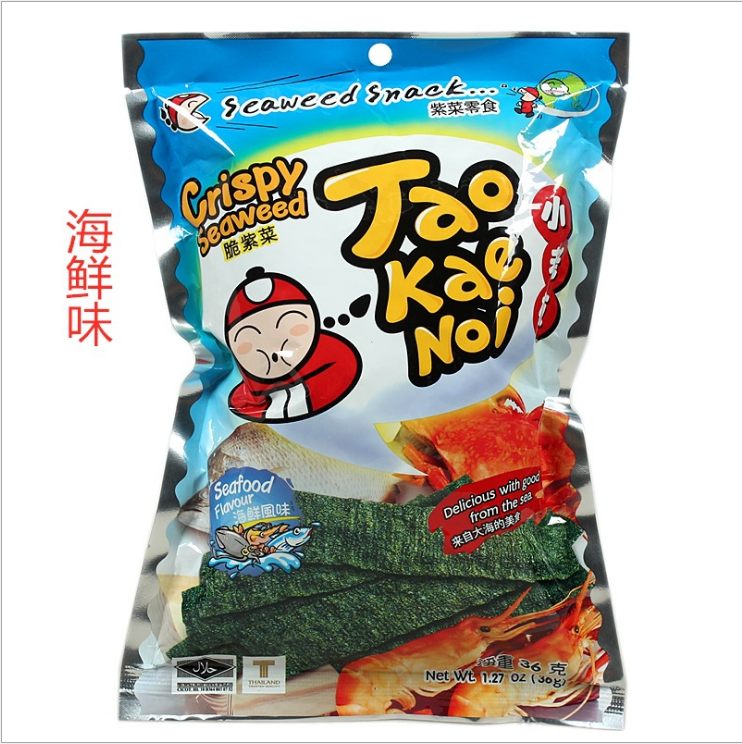 Thailand Imported Snacks Tao Kae Noi Crisp Seaweed Fried Seaweed Chips ...