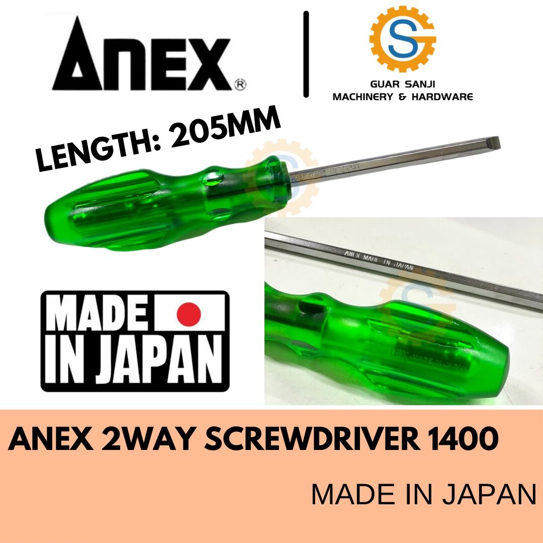 ANEX 1400 TWO WAY SCREWDRIVER/PEMUTAR SKRU DUA CAR (MADE IN JAPAN) | Lazada